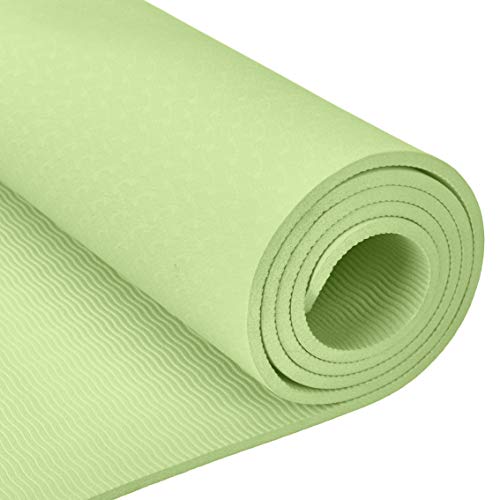 Amazon Basics TPE Yoga Mat - Green, 1/4-Inch
