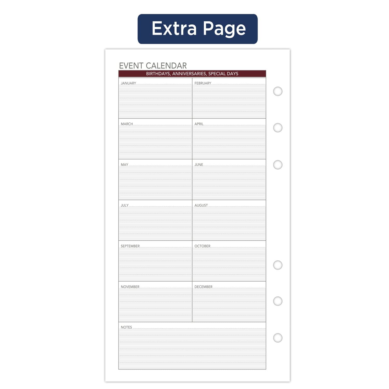 AT-A-GLANCE 2024 Daily Planner One Page Per Day Refill, 3-3/4" x 6-3/4", Portable Size, Loose-Leaf (063-125Y-24)