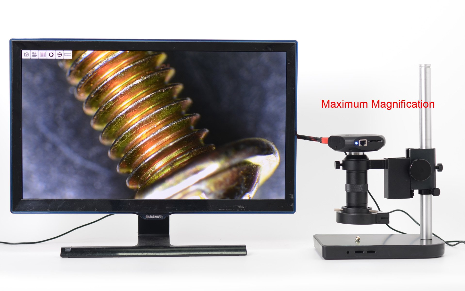 Monocular 8x-100x 43mm-150mm C-Mount Zoom Glass Lens for Industry Lab Microscope Camera