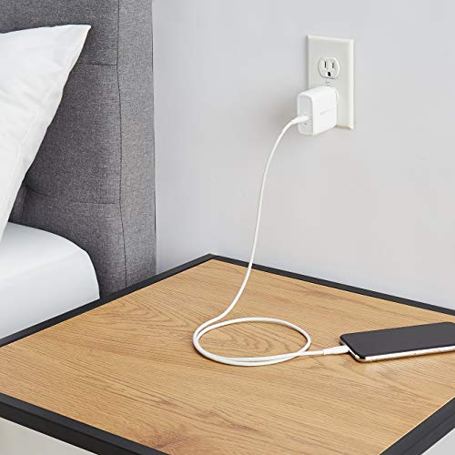 Amazon Basics 65W One-Port GaN USB-C Wall Charger with Power Delivery PD for Laptops,Tablets & Phones (iPhone 15/14/13/12/11/X, iPad, MacPro, Samsung, and more), non-PPS, White