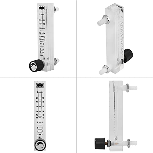 BIENKA LZQ-7 Flowmeter 2-20LPM Flow Meter Oxygen Air Gas Regulator Acylic Flowmeter Oxygen Air Flow Meter with Control Valve for Measuring Controlling Regulator