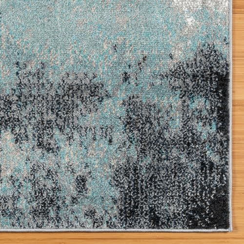 Gertmenian Modern Indoor Area Rugs, Machine-Woven, High Traffic, Non-Shedding & Stain-Resistant, for Living Room, Dining Room, Bedroom, Office, 2x8 Runner, Modern Abstract Gray, 29510