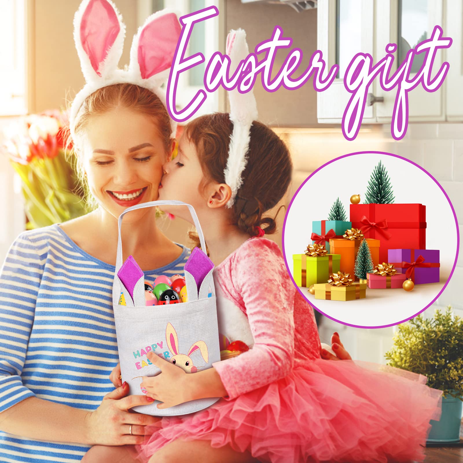 Easter Baskets for Kids, Jocidea Custom Easter Baskets for Kids Personalized Easter Basket for Girl Boy Easter Gifts Easter Basket Stuffers for Toddler Easter Basket Toys β Blue