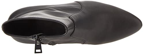 Amazon Essentials Women's Fitted Stretch Heel Boot, Black Shine, 7.5