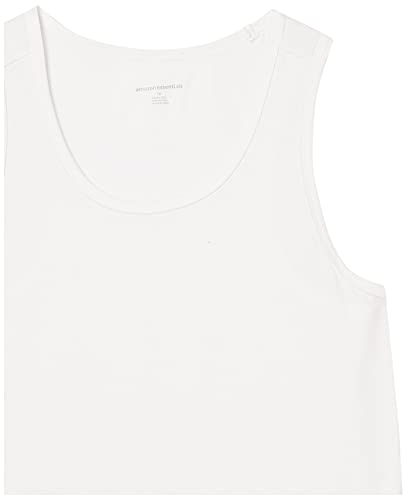 Amazon Essentials Men's Performance Cotton Tank Top Shirt, White, X-Small