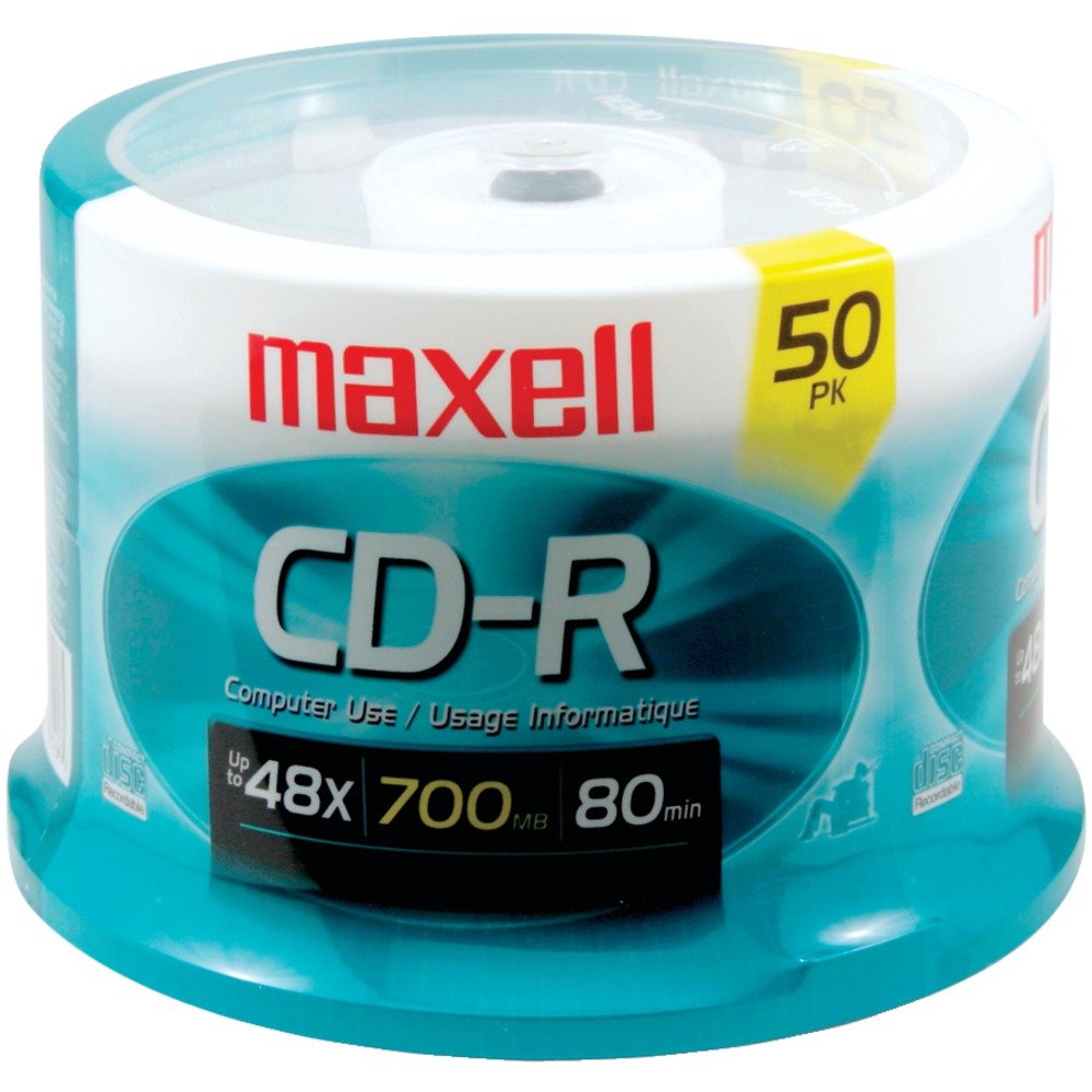 MAXELL 623251/648250 80-Minute/700MB CD-Rs (50-ct Spindle) (623251/648250)
