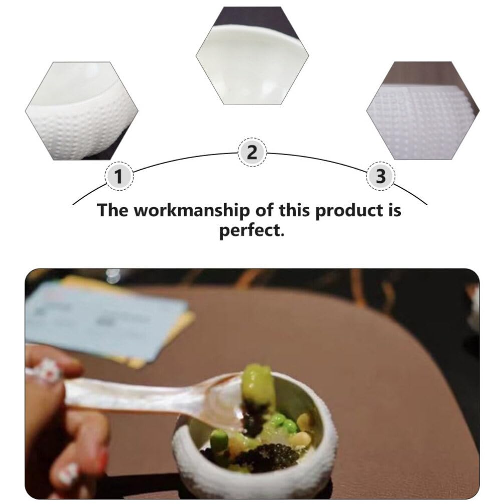 Angoily Ceramic Sea Urchin Bowl 2pcs Small Seasoning Bowl Kitchen Dipping Dish Restuarant Serving Bowl for Nuts Sauce Caviar Appetizer Ice Cream Snack Side Dishes Yogurt
