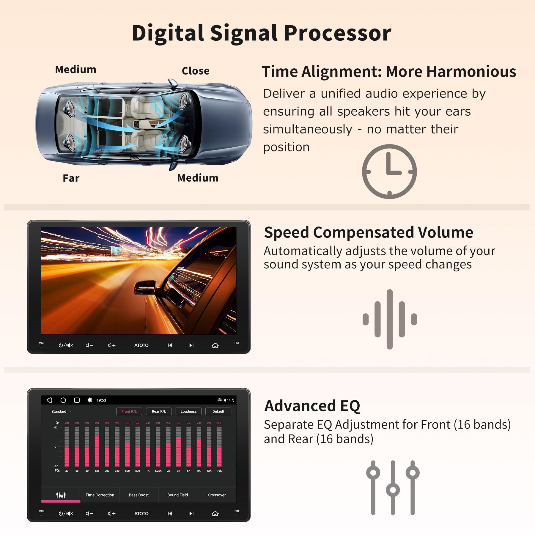 ATOTO S8 MS 9" QLED 1280 * 720 Android in Dash Navigation, Double Din Car Stereo, Wireless Android Auto & Wireless CarPlay, GPS Tracking, 4G+32G, Built-in 4G LTE, Dual Bluetooth, LRV, SCVC, S8G2094MS