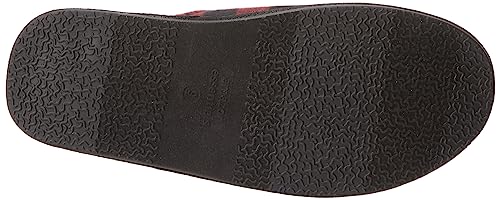 Amazon Essentials Men's Cozy Slipper, Black Red Buffalo Check, 11
