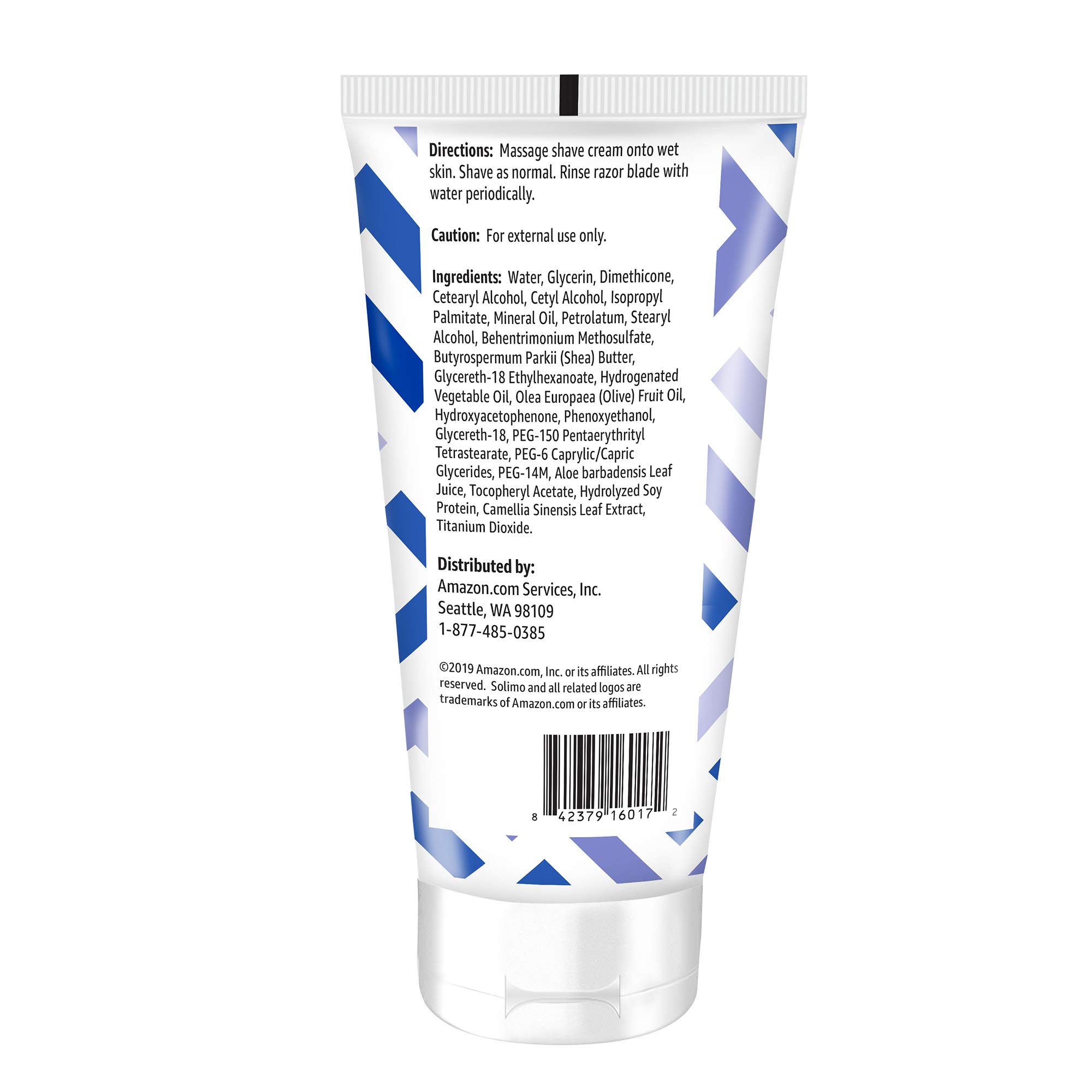 Amazon Brand - Solimo 2-In-1 Shave Cream, Fragrance Free, 6 Fl. Oz. (Pack Of 2)