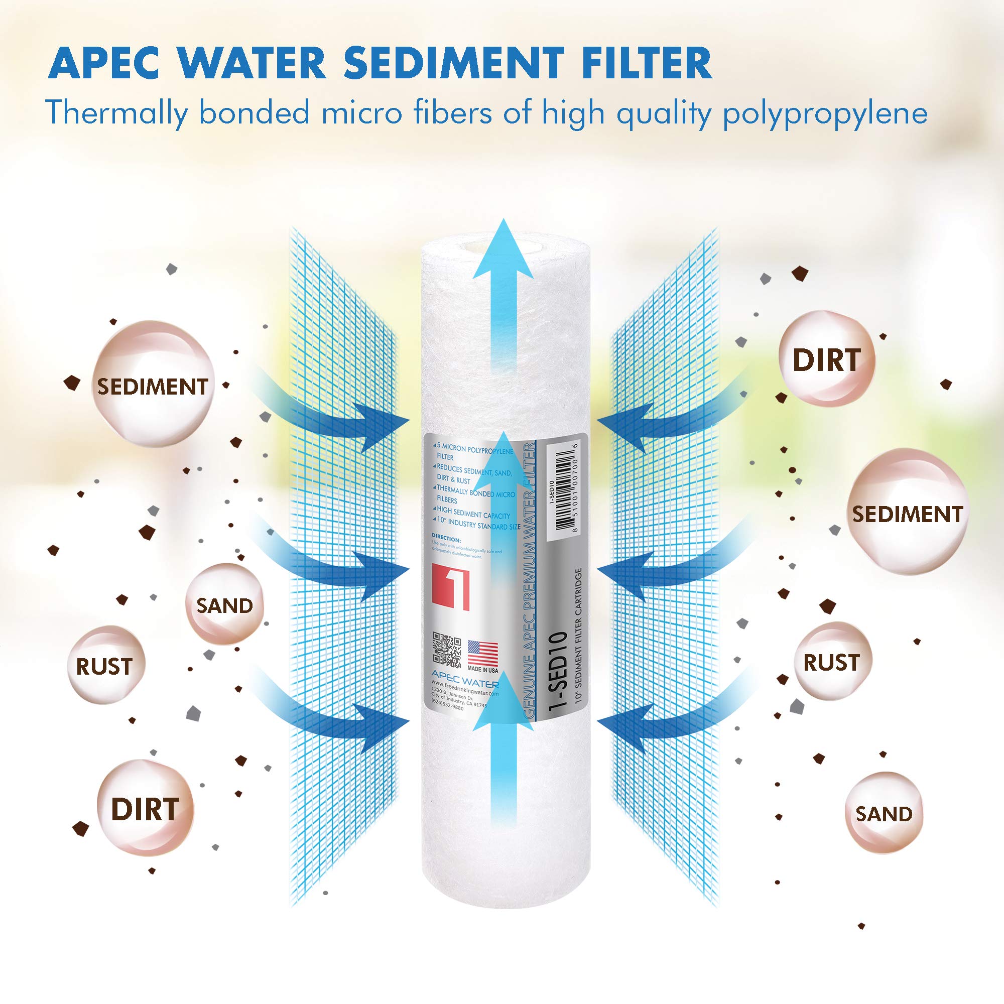 APEC Water Systems Filter Set with Inline Carbon Filter