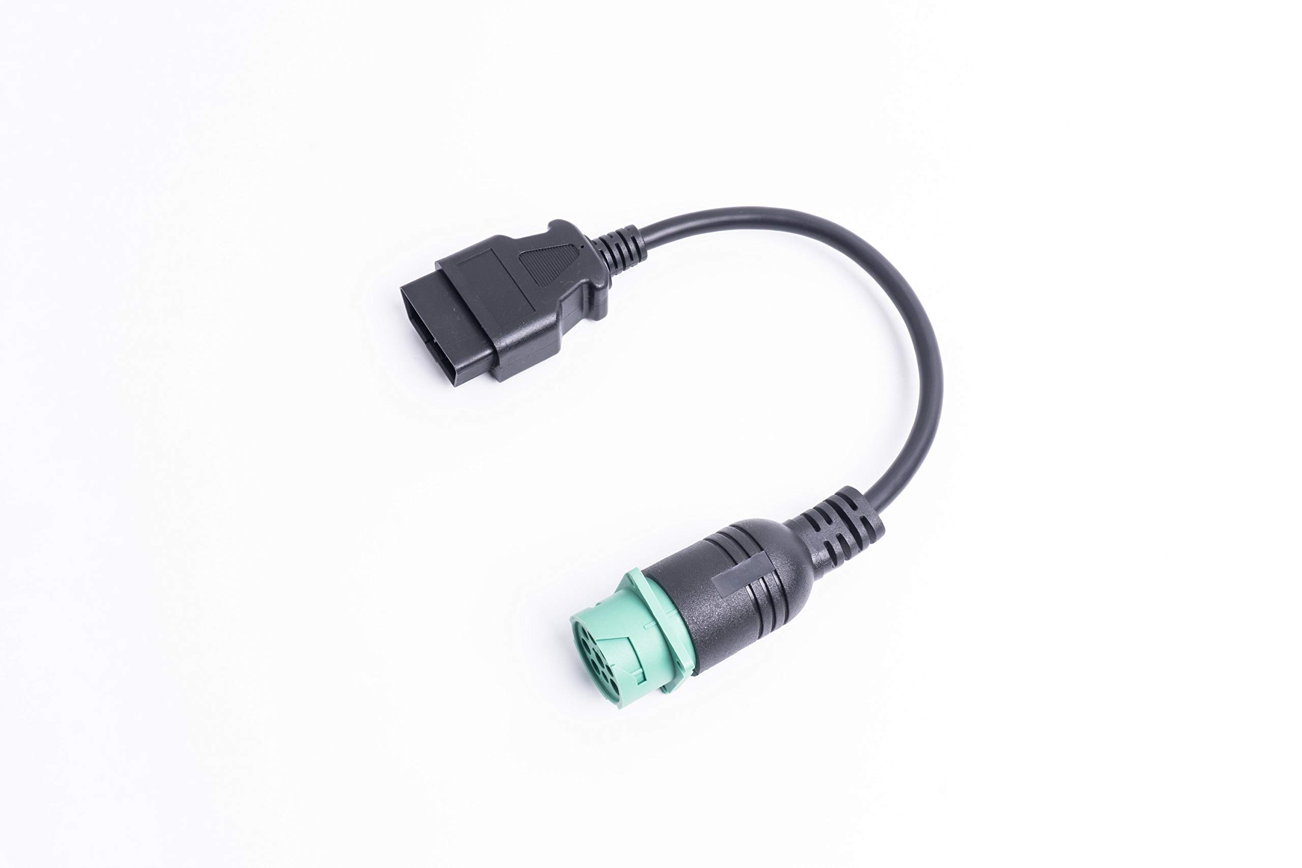 Arteckin Type 2 Green J1939 9pin to obd2 Male Cable for Truck ELD GPS