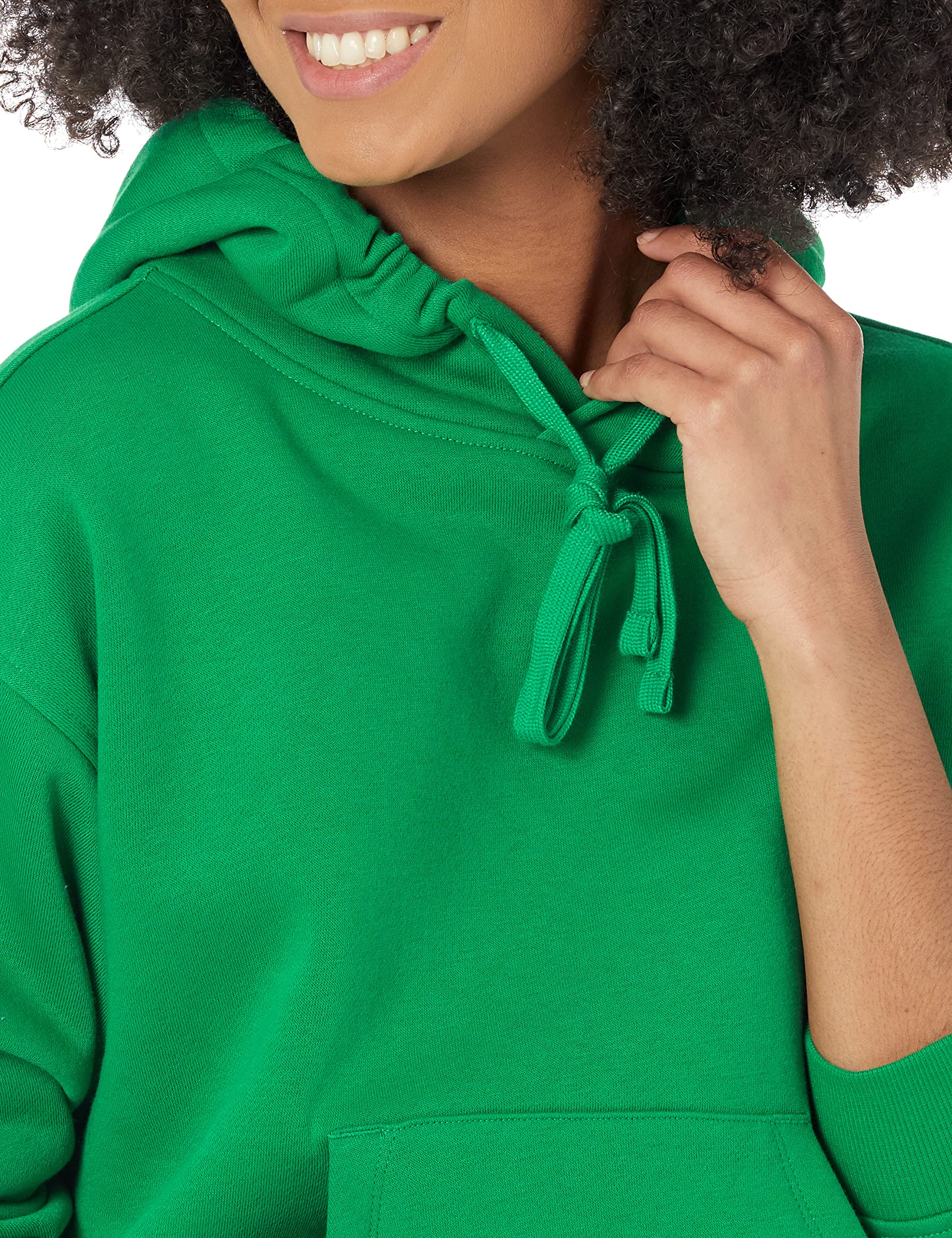 Amazon Essentials Women's Crop Hoodie Sweatshirt (Available in Plus Size), Green, XX-Large