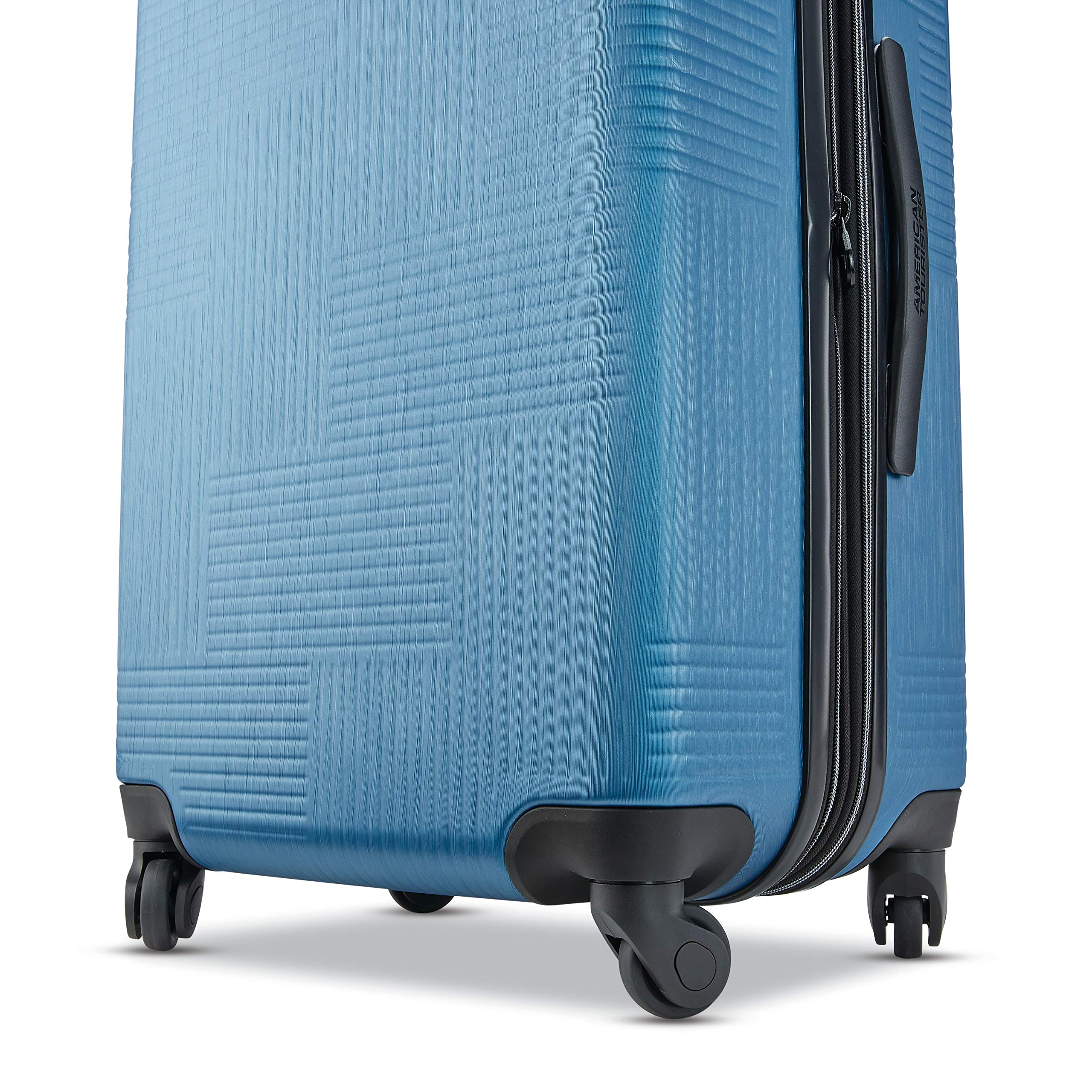 American Tourister Stratum XLT Expandable Hardside Luggage with Spinner Wheels, Blue Spruce, 3-Piece Set (20/24/28)