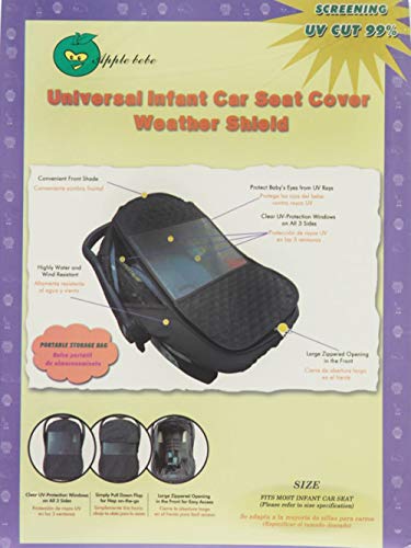 Apple Baby Universal Infant Car Seat Weather Shield Cover-Gray