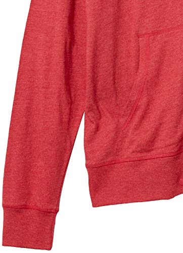 Amazon Essentials Men's Lightweight Jersey Full-Zip Hoodie, Red, Large