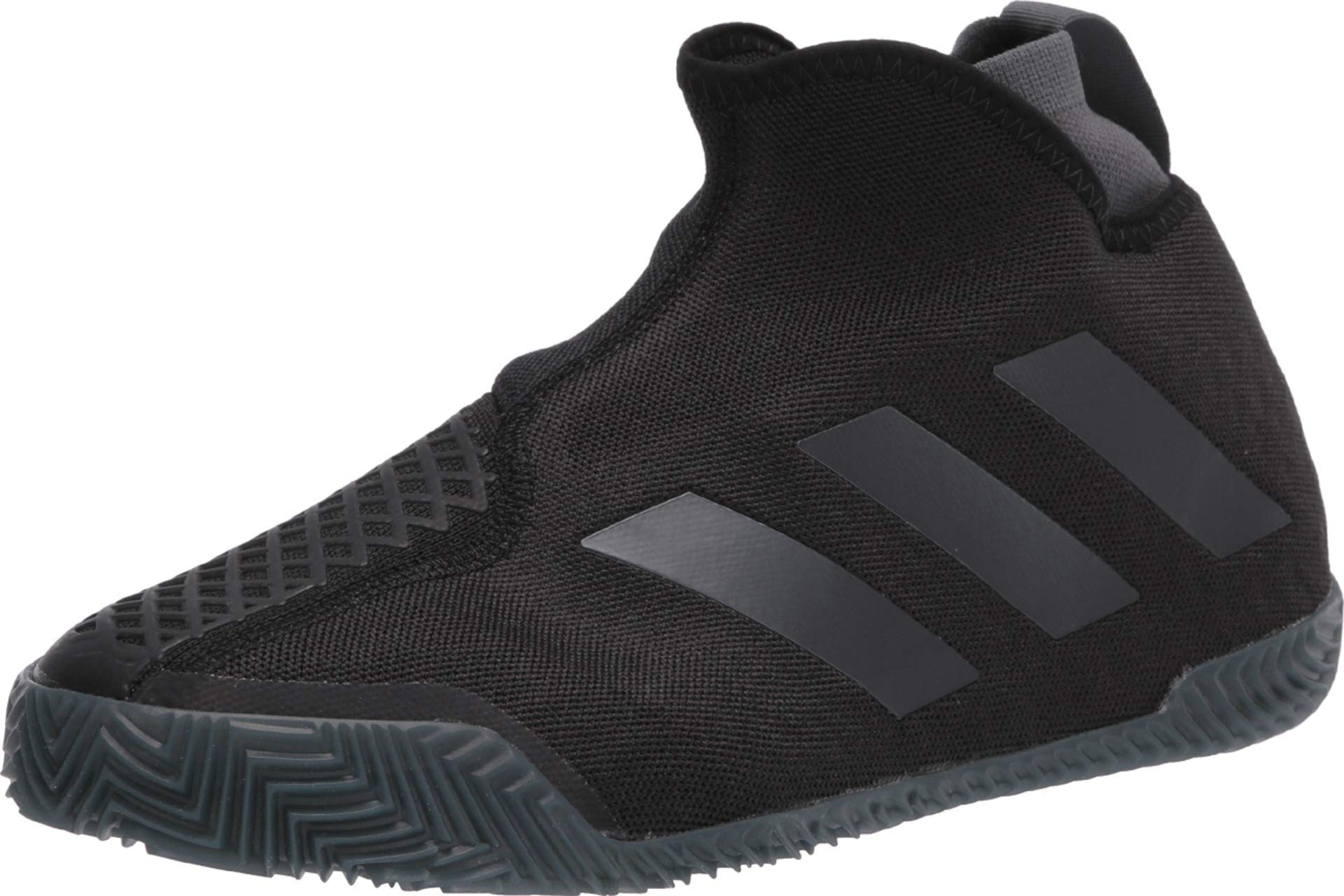adidas Women's Stycon Laceless Clay Court Tennis Shoe, core Black/Night Met./Grey Six, 6.5 M US