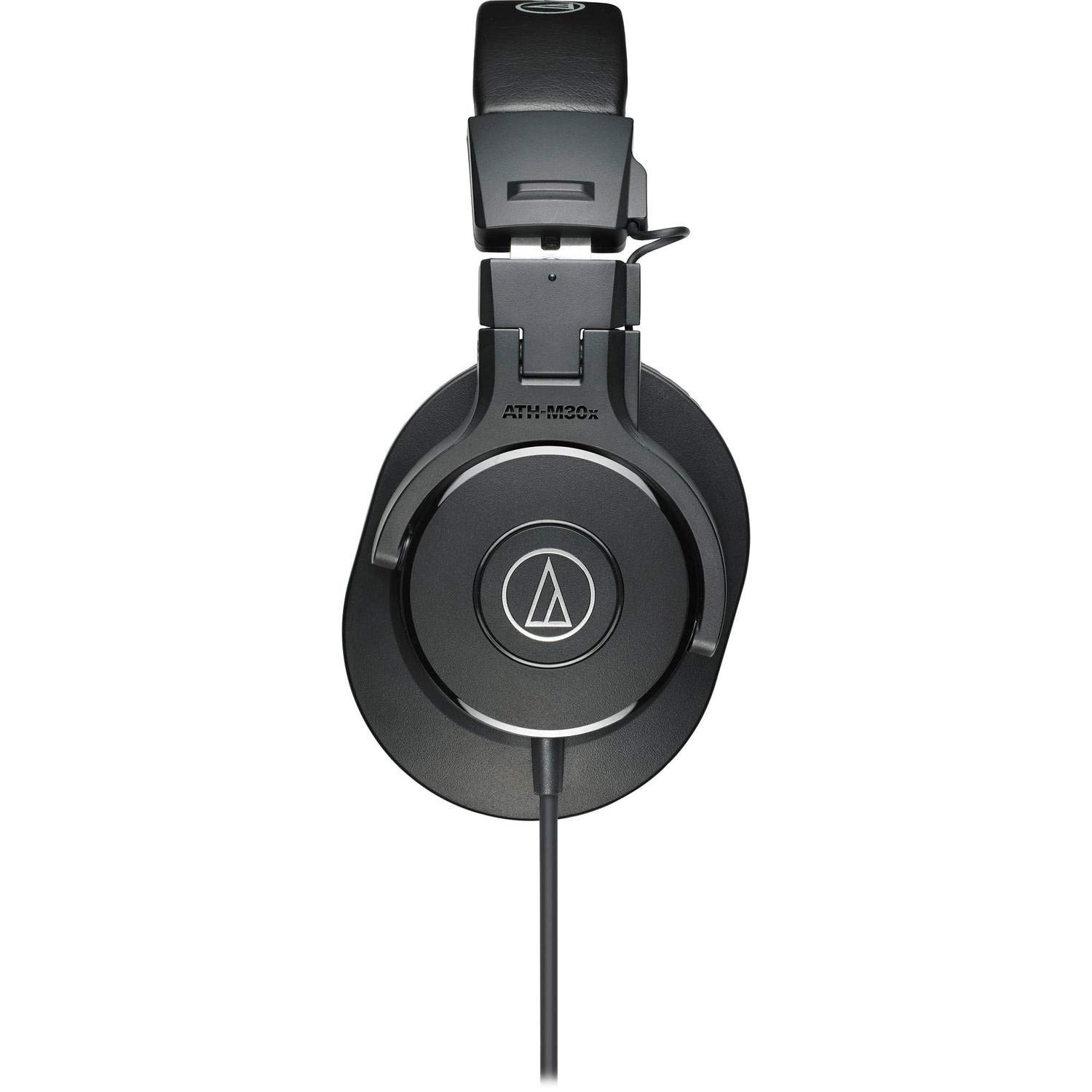 Audio-Technica ATH-M30x Closed-Back Monitor Headphones (Black) + Headphone Case + 1/4 inch TRS Extension Cable + Cloth β Deluxe Headphone Bundle