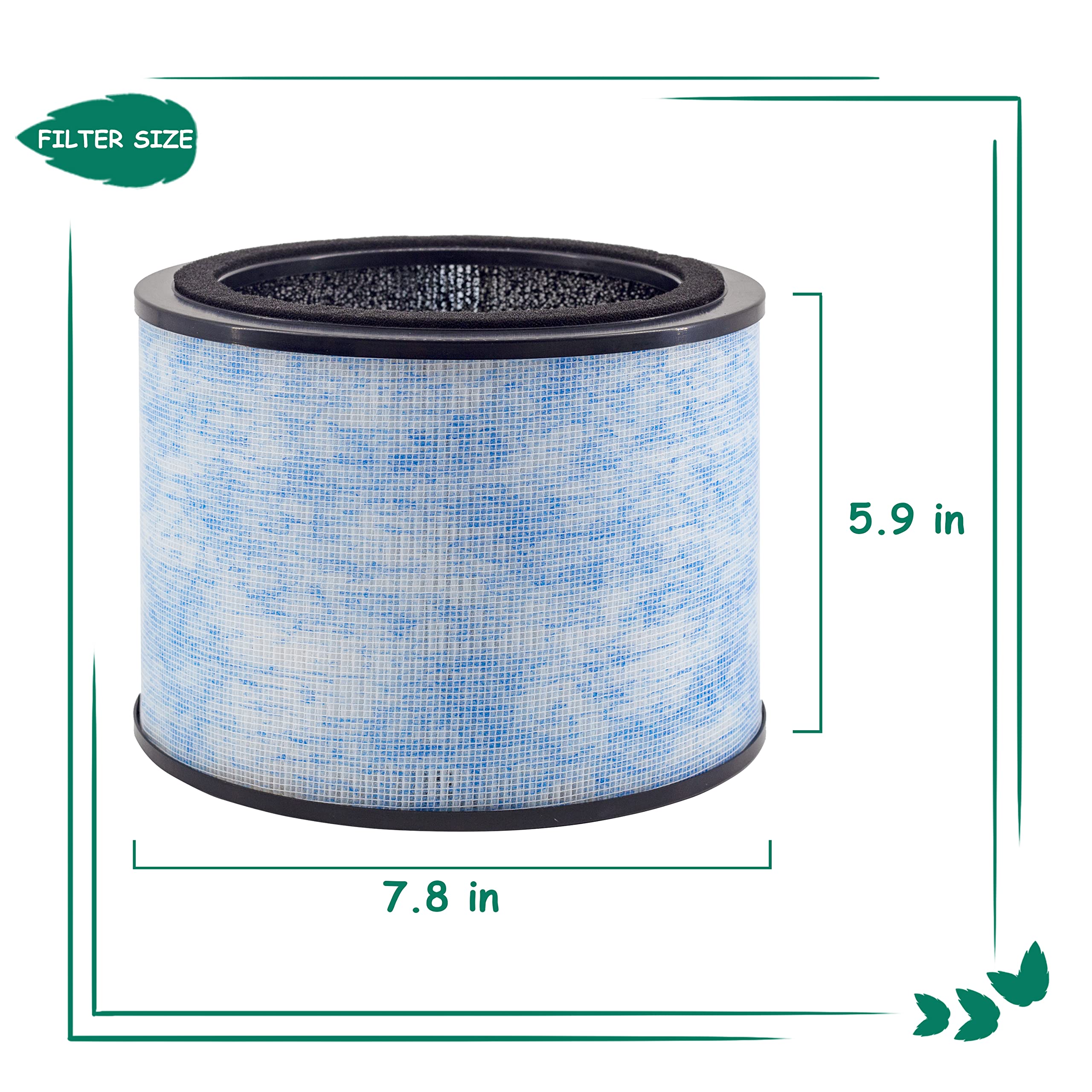 Asheviller AP200 Filter Replacement, Compatible with InstantĀ® AP200 Air Purifier, H13 Grade True HEPA Filter and Activated Carbon Filter, Compare to F200 Filter,2 Pack