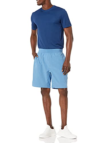 Amazon Essentials Men's 9" Stretch Woven Training Short, Medium Blue Heather, X-Large