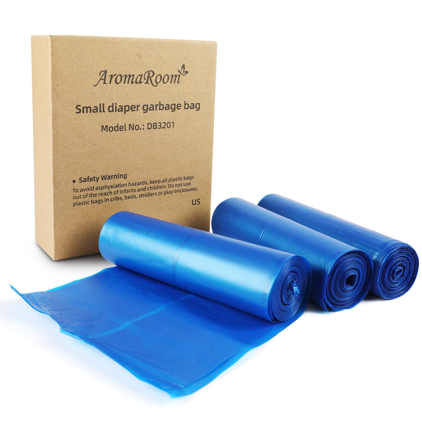 AromaRoom Electric Diaper Pail & Diaper Pail Refills bag, 3 Rolls (Standrad Size 135 Count,) & 3 Rolls (Large Size 108 Count)