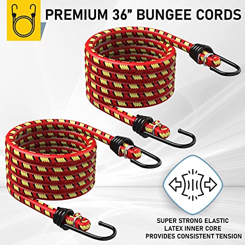 AUGO Ratchet Straps Heavy Duty 4 Pack -15 FT - 2200 LB Break Strength β Ratchet Tie Down Straps with Safety Lock S Hooks - Cargo Straps for Moving, Appliances, Motorcycle β Soft Loop Tie Down Straps