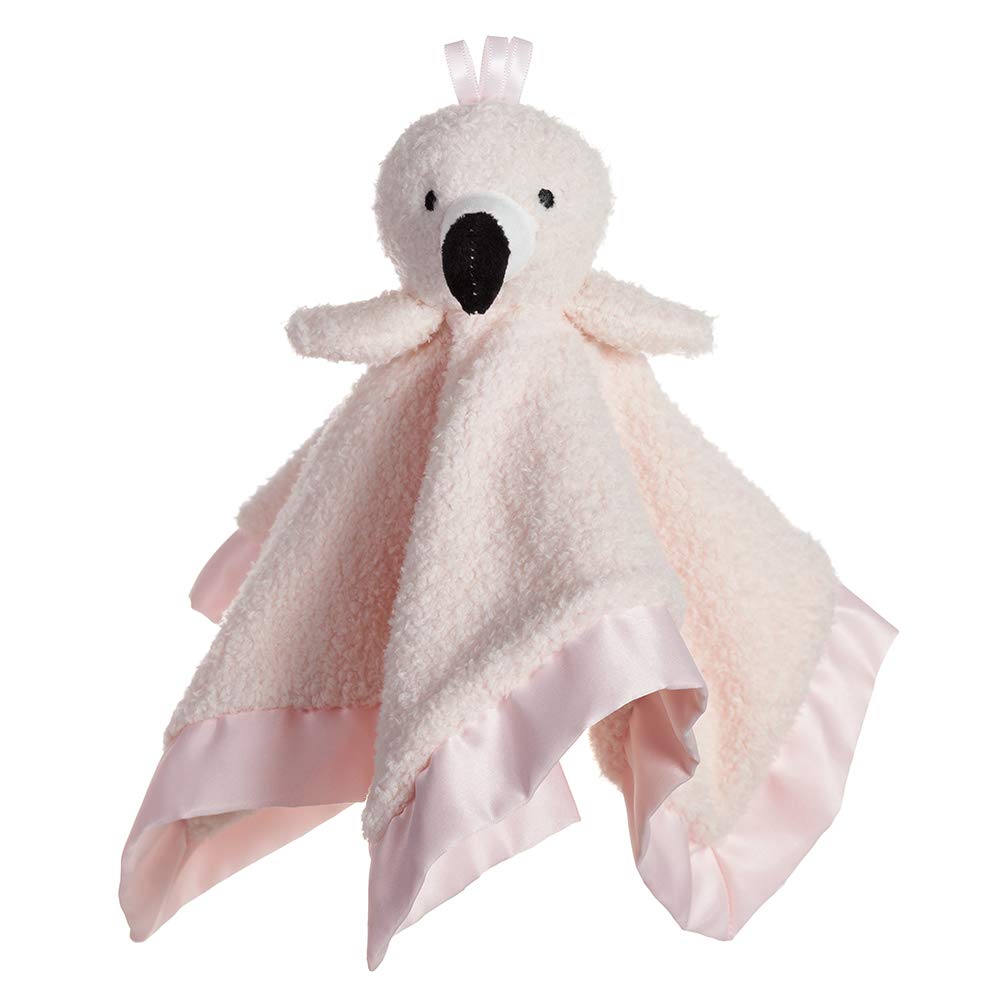 Apricot Lamb Stuffed Animals Flamingo Security Blanket Infant Nursery Character Blanket Luxury Snuggler Plush Baby Lovey(Flamingo, 13 Inches)