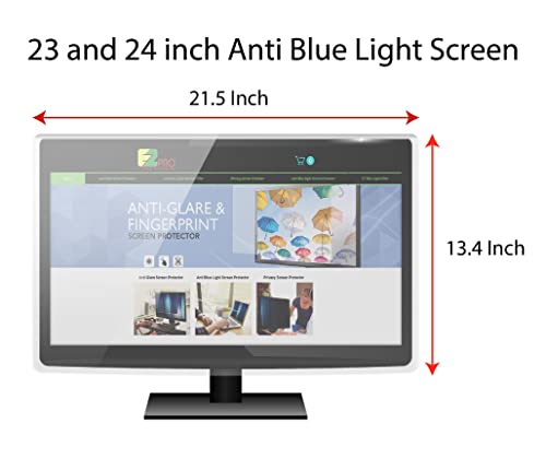 Anti Blue Light Screen Filter for 23 and 24 Inches Widescreen Computer Monitor, Blocks Excessive Harmful Blue Light, Reduce Eye Fatigue and Eye Strain