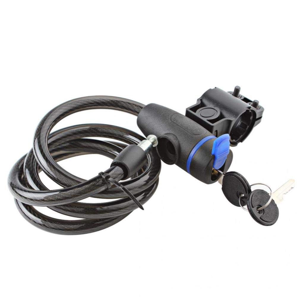 Bicycle Lock Steel PVC Bike Cycle Heavy Duty Coil Combination Security Lock Steel Spiral Cable Bicycle Lock