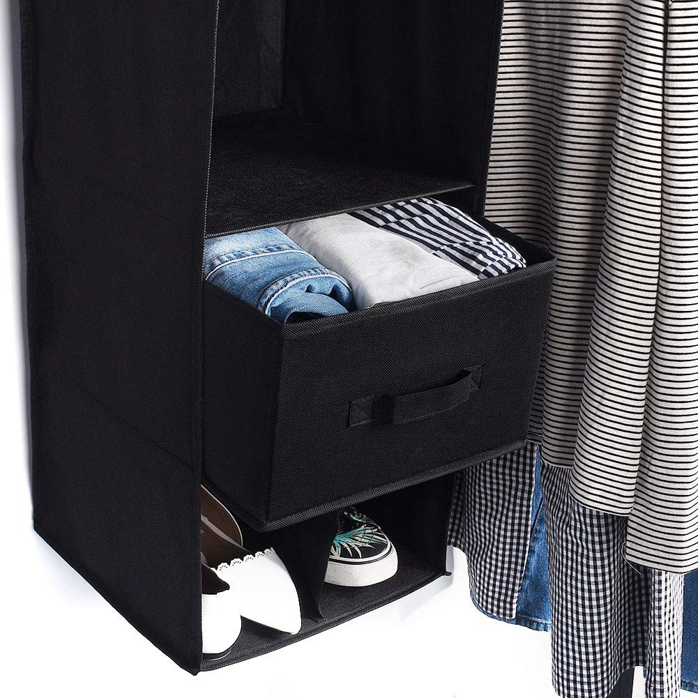 Aoolife Foldable Fabric Closet Drawer Organizer,Cube Storage Bins with Handle,Storage Cubes Basket Units in to storage Clothing, T Shirts, Leggings,Underwear, Bras, Socks and more- Set of 2