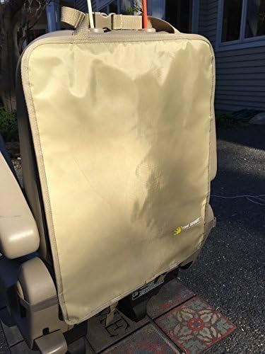 TIKE SMART Premium Kick Mats - Luxury Seat Back Protectors and Seat Covers with Invisible Strap - 2-Pack - Tan (Beige)