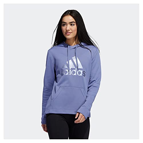adidas Women's Game and Go Big Logo Hoodie, Orbit Violet/Orbit Violet, Medium