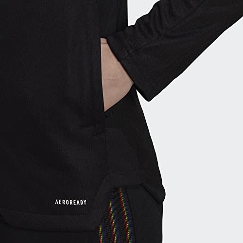 adidas Women's Tiro Track Jacket Pride, Black, Large