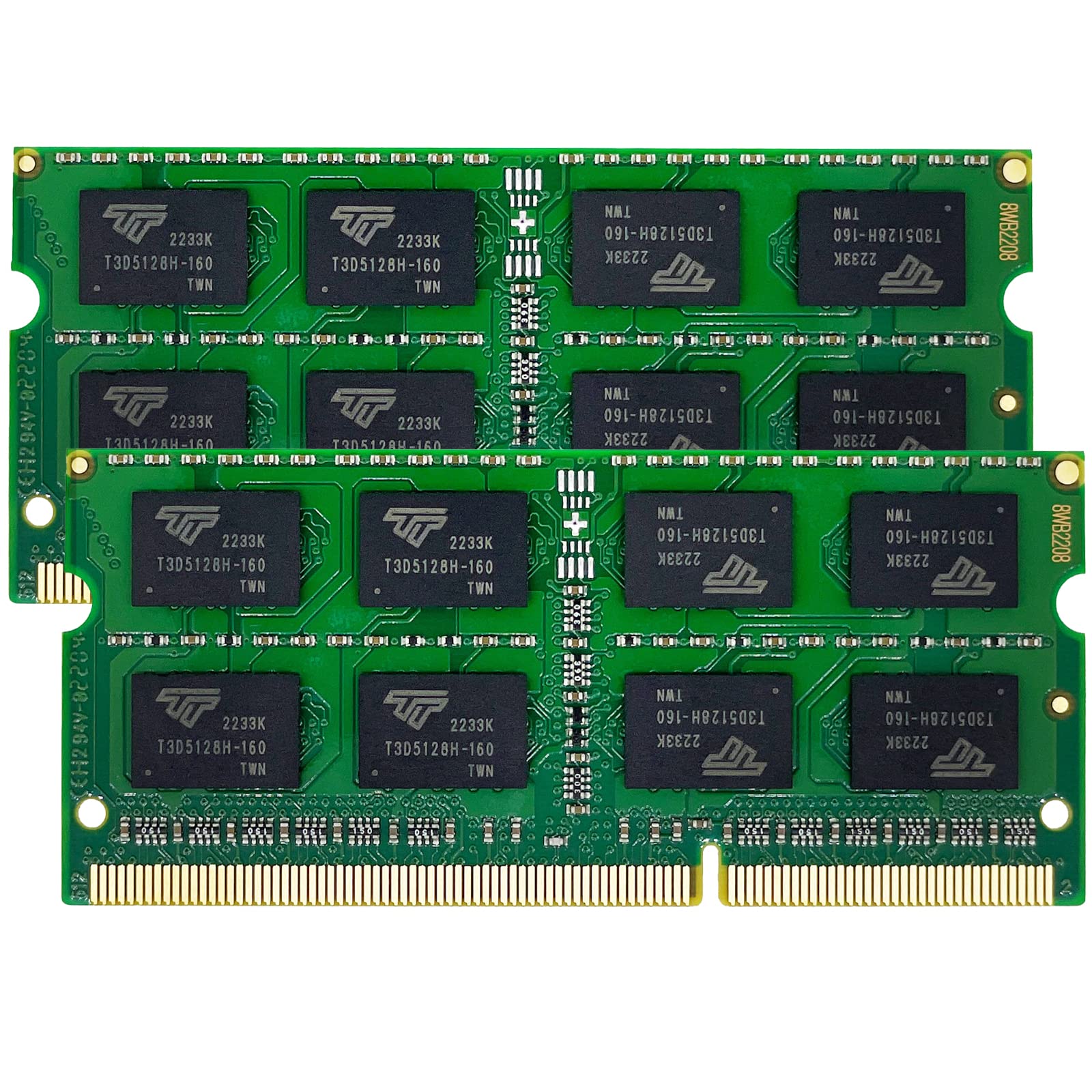 Timetec 16GB KIT(2x8GB) DDR3 / DDR3L 1333MHz PC3-10600 Non-ECC Unbuffered 1.5V / 1.35V CL9 2Rx8 Dual Rank 204 Pin SODIMM Laptop Notebook PC Computer Memory RAM Module Upgrade(16GB KIT(2x8GB))