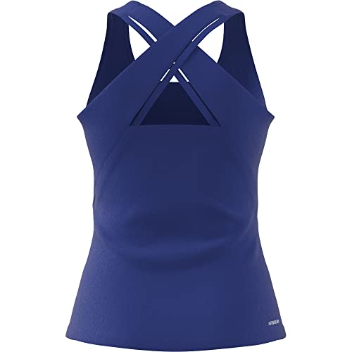 adidas Women's Breathable Sport Tank, Bold Blue/White, Large