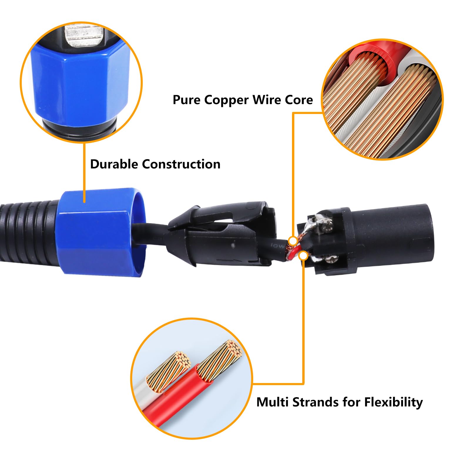 HBU Pack of 2 10 Feet SpeakOn to XLR Cables - 2pcs 10Ft. Audio Jack Speak-On Male to 3 Pole XLR Female Extension Cable - DJ PA Stage 3 Pin Microphone Wire with Twist Lock