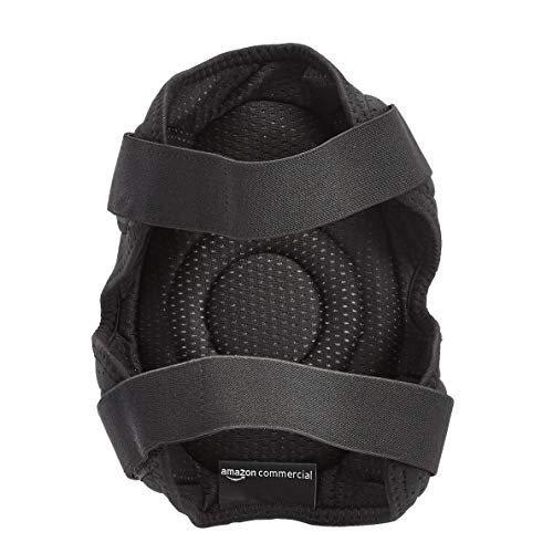 AmazonCommercial Non-Marring Foam-Cap Knee Pads, 11.5 in, Black, 1 pair