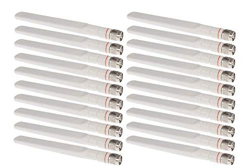 RW RoutersWholesale Cisco Compatible 2.4-GHz / 5-GHz Dual-Band (RP-TNC) AIRONET Antenna (White) (4PACK)