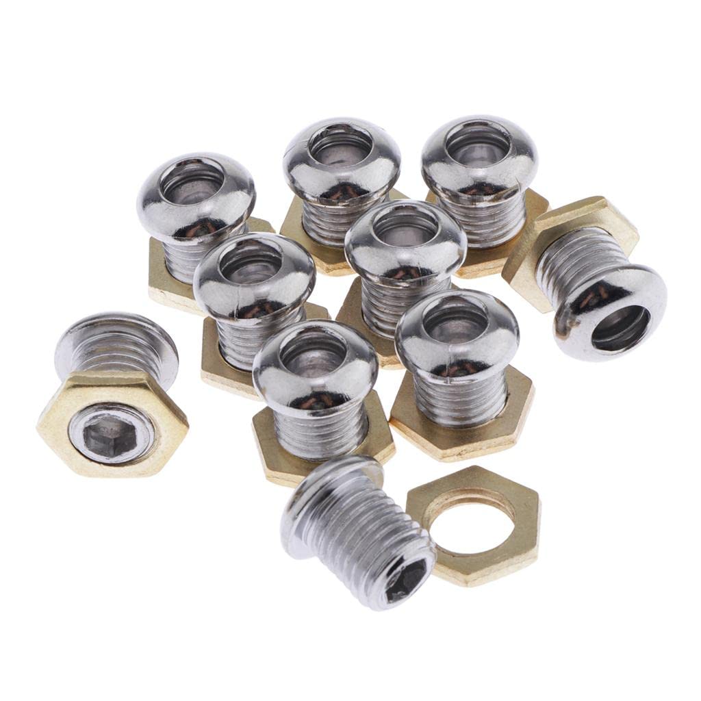 Gazechimp Drum Part 1/2" Chrome with Gaskets Set for Bass Tom Snare Drum Kit