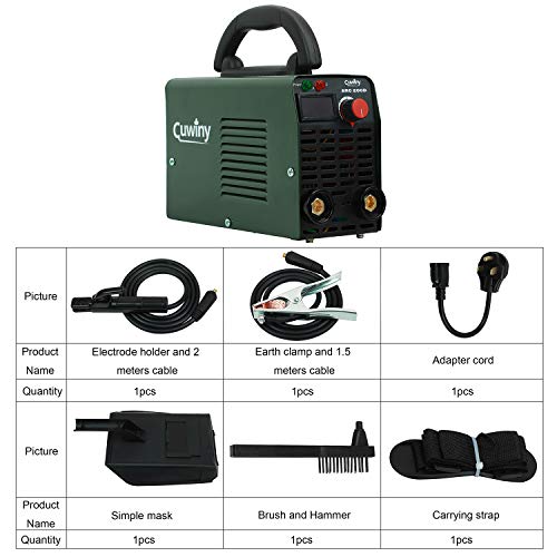 ARC Welder Mini, Cuwiny ARC200D 110v/220v IGBT Inverter Welding Machine, Maximum 140A MMA/Stick, Dual Voltage with High Frequency Duty Cycle Digital Display Welding.