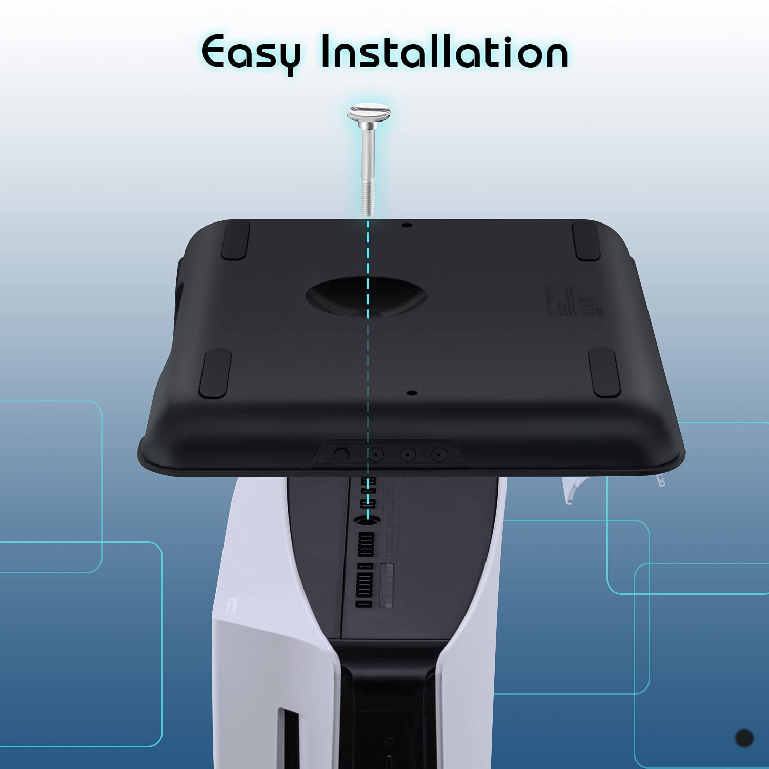 Wigearss Charging Cooling Stand for PS5 Charging Dock with 3 Speed Levels Cooling System for PS5 UHD and Digital Edition Consoles and Controllers - Black