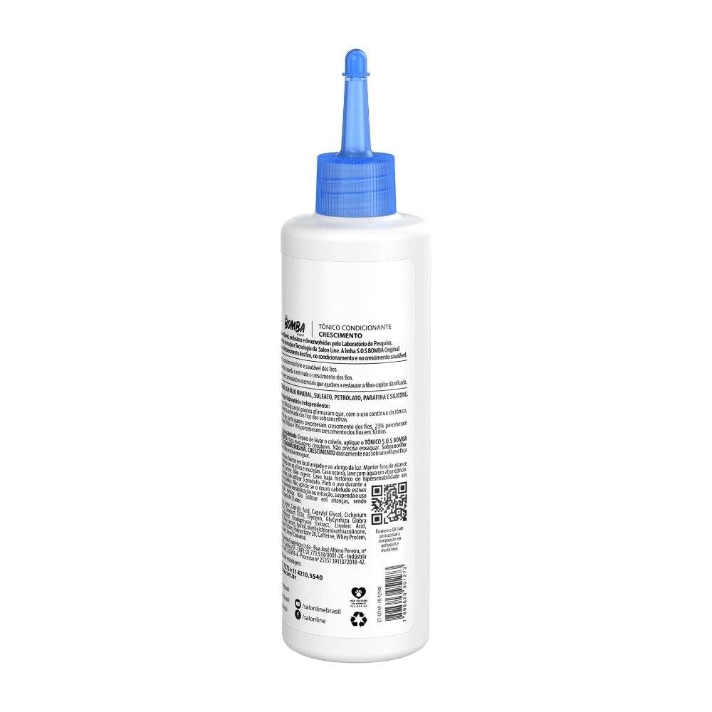 Salon Line - Linha SOS Bomba (Crescimento) - Tonico Fortalecedor 100 Ml - (SOS Bomb (Growth) - Strengthening Tonic 3.38 Fl Oz)