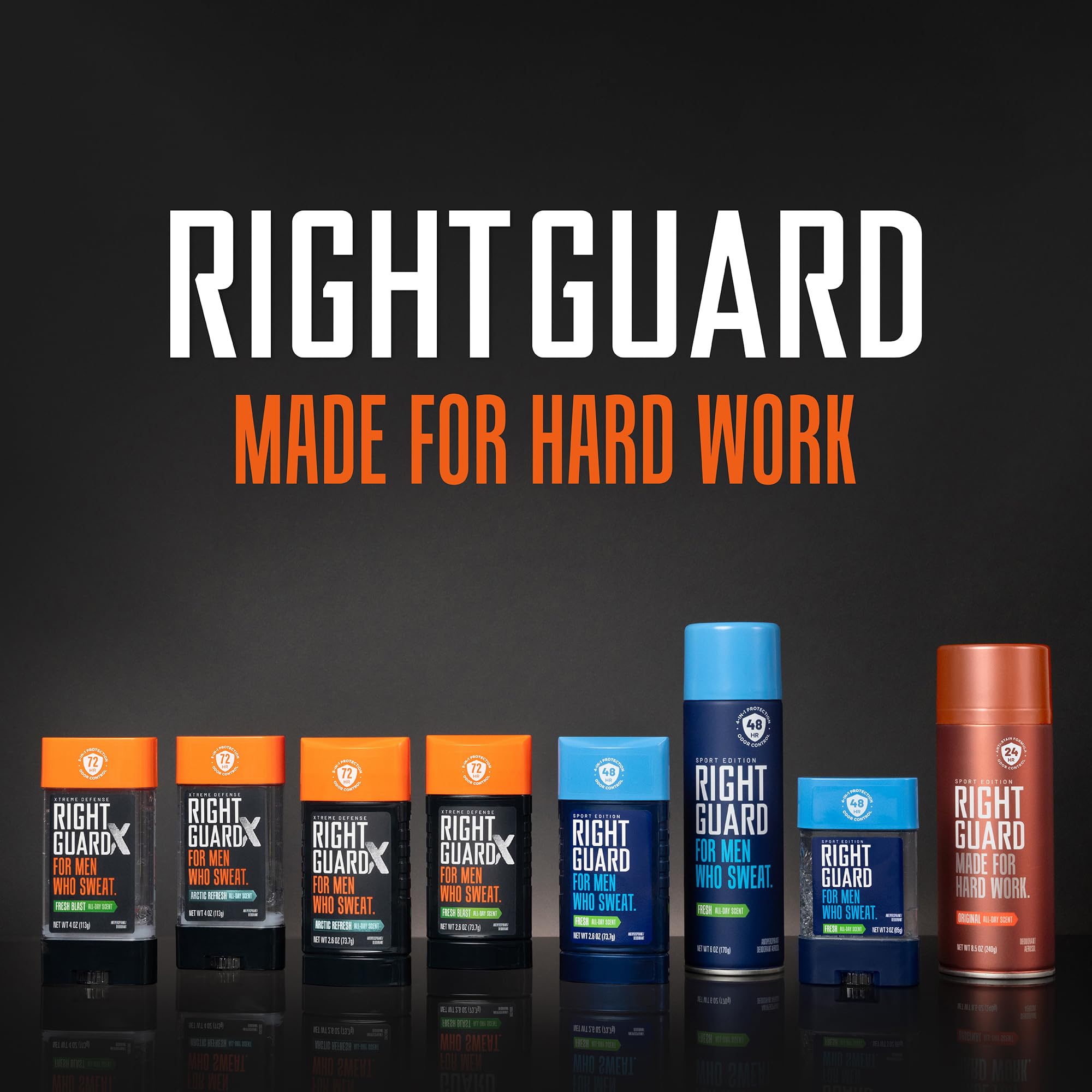 Right Guard Sport Deodorant Spray | Anti-Stain Spray Deodorant For Men | Aluminum Free | 24-Hour Odor Control | Original Scent, 8.5 oz. (12 count)
