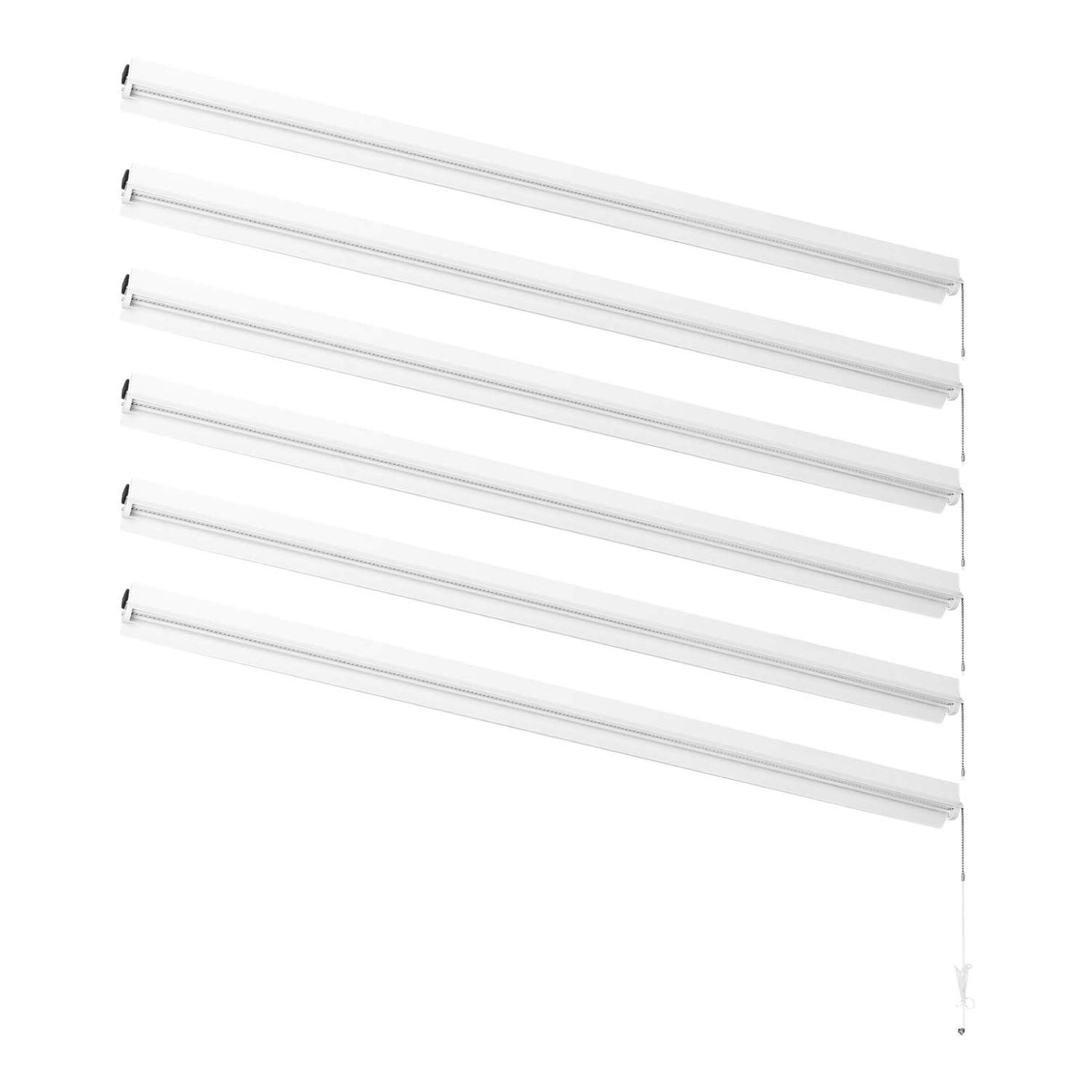AmazonCommercial Linkable LED Utility Shop Light, 4-Foot, 3300 Lumens, 30 Watt, Energy Star and ETL Certified | Daylight, 6-Pack