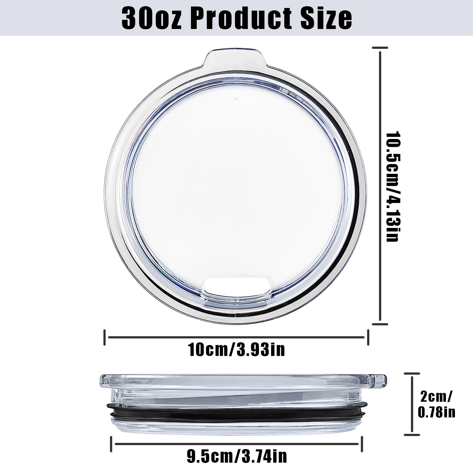 Amgkonp 30oz Tumbler Replacement Lids,4PACK Splash Proof Lids for YETI Rambler,Old Style RTIC,SUNWILL and CIVAGO Coffee Tumbler,BPA free