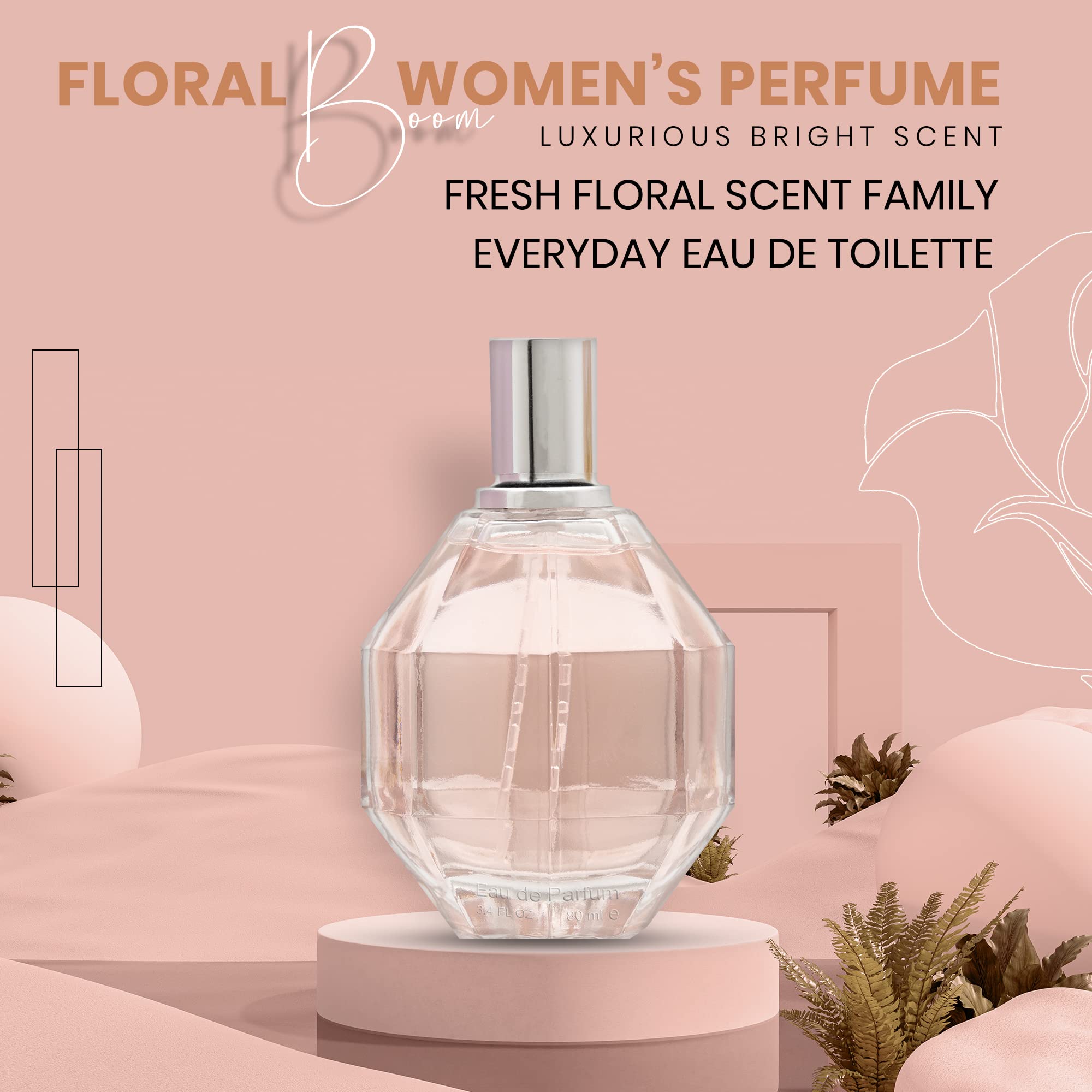 Sandora Fragrances Womens Perfume, Eau de Parfum Natural Spray, Classic Warm Floral Scents of Rose Petals, freesia, Cattleya Orchids, 100 ml 3.4 fl oz