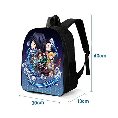 Anime Backpack Unisex 3D Printed Novelty Backpack Lunch Bag Pencil Case 3 Piece Backpack Set Travel Bag Daily Backpack A4-One Size