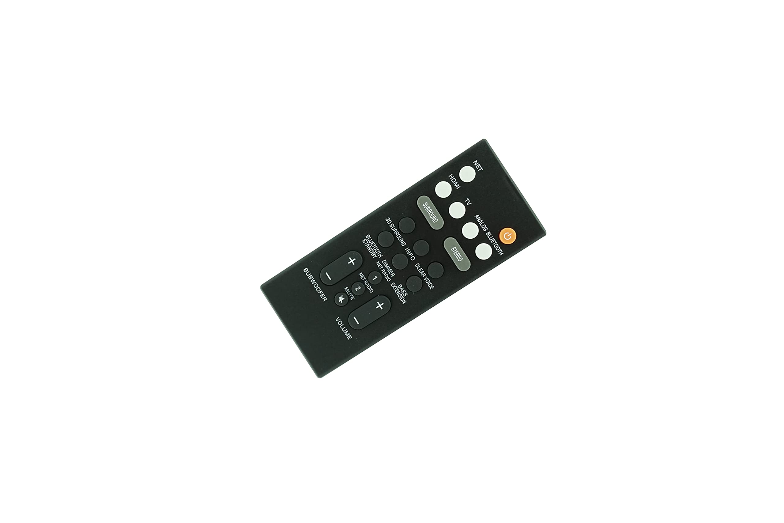 HCDZ Replacement Remote Control for Yamaha YAS-107 YAS-107BL YAS-106BL VAF7640 YAS-108 ATS-1080 Soundbar Audio Speaker System