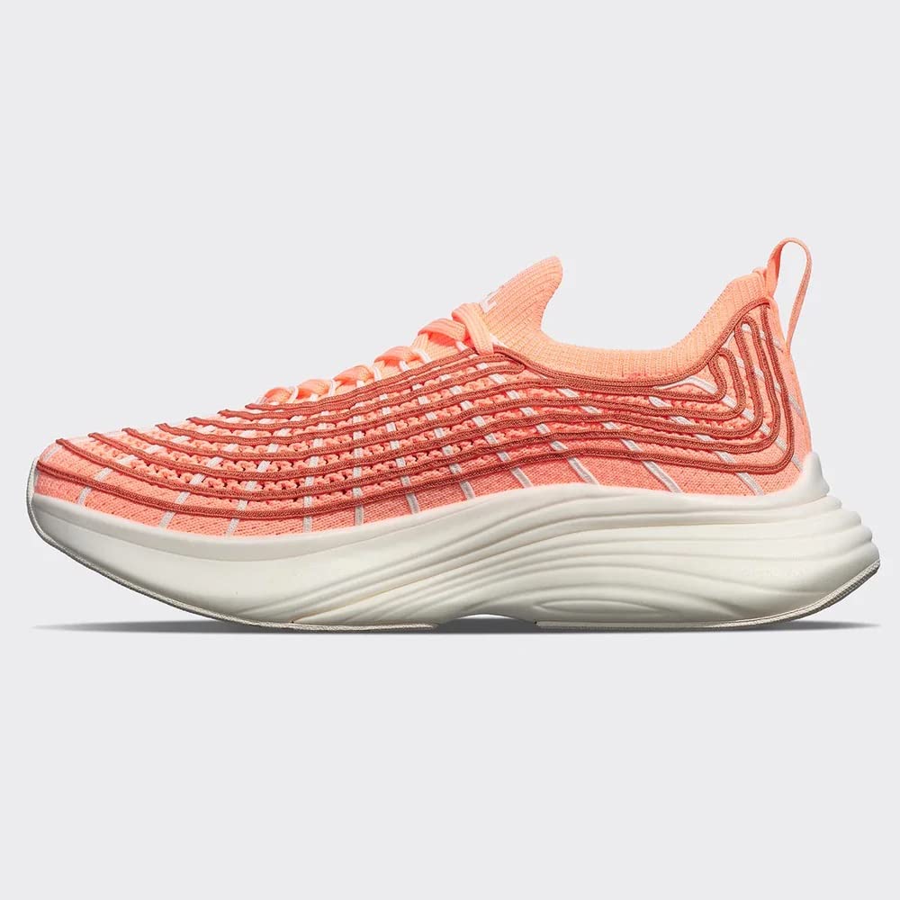 APL: Athletic Propulsion Labs Women's Techloom Zipline Sneakers, Neon Peach/Terracotta/Ivory, 9.5