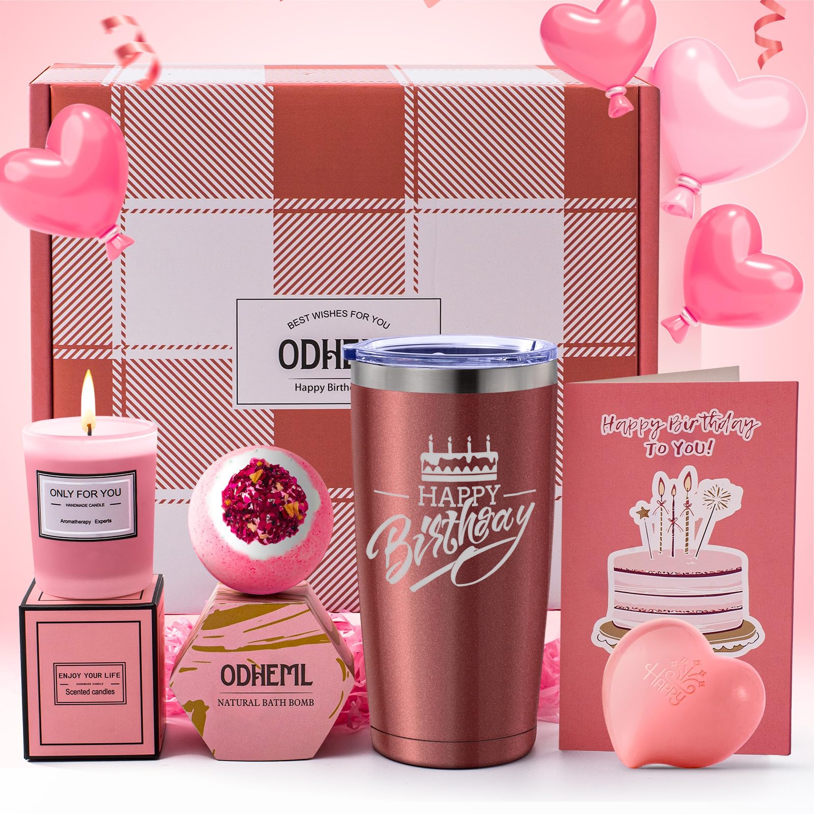ITABLETAS Birthday Gifts for Women, Mom, Relaxing Spa Gift Set, Unique Gift Basket for Her, Wife Daughter Sister Girlfriend, 30th, 40th, 50th, 60th, 70th Who Have Everything, Creative Birthday Gift